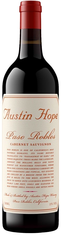 Austin Hope Cabernet Sauvignon 2021 750ml - Yankee Spirits