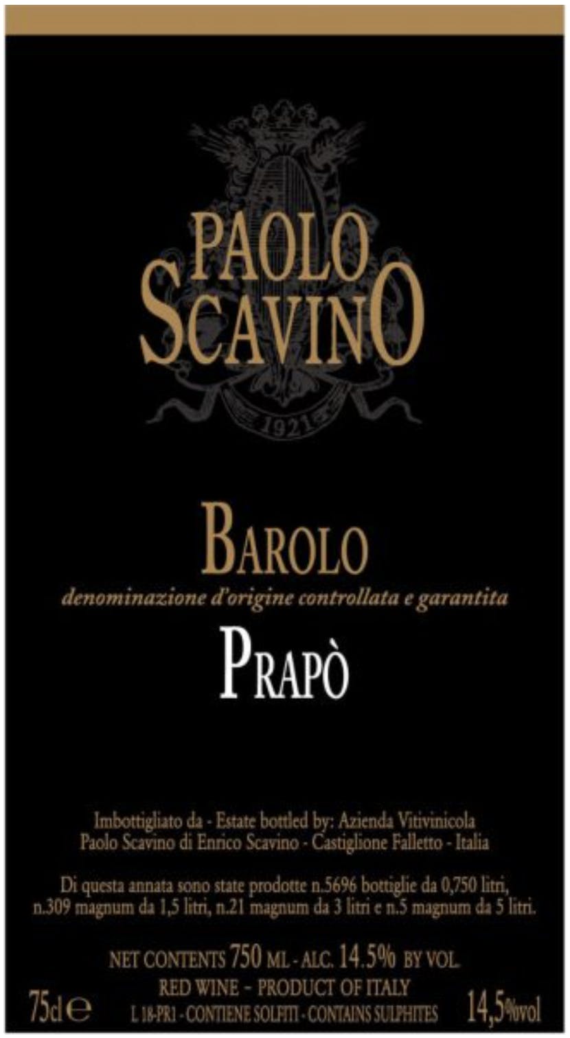 Paolo Scavino Barolo Prapo 2019 750ml - Stirling Fine Wines