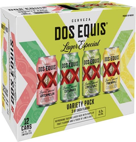 Dos Equis Lager Especial Variety Pack 12 pack 12 oz. Can - Argonaut ...