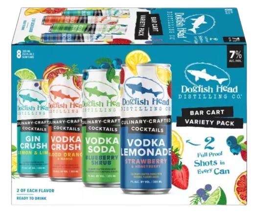 Dogfish Head Bar Cart Cocktail Variety Pack 8 pack 12 oz. - Argonaut ...