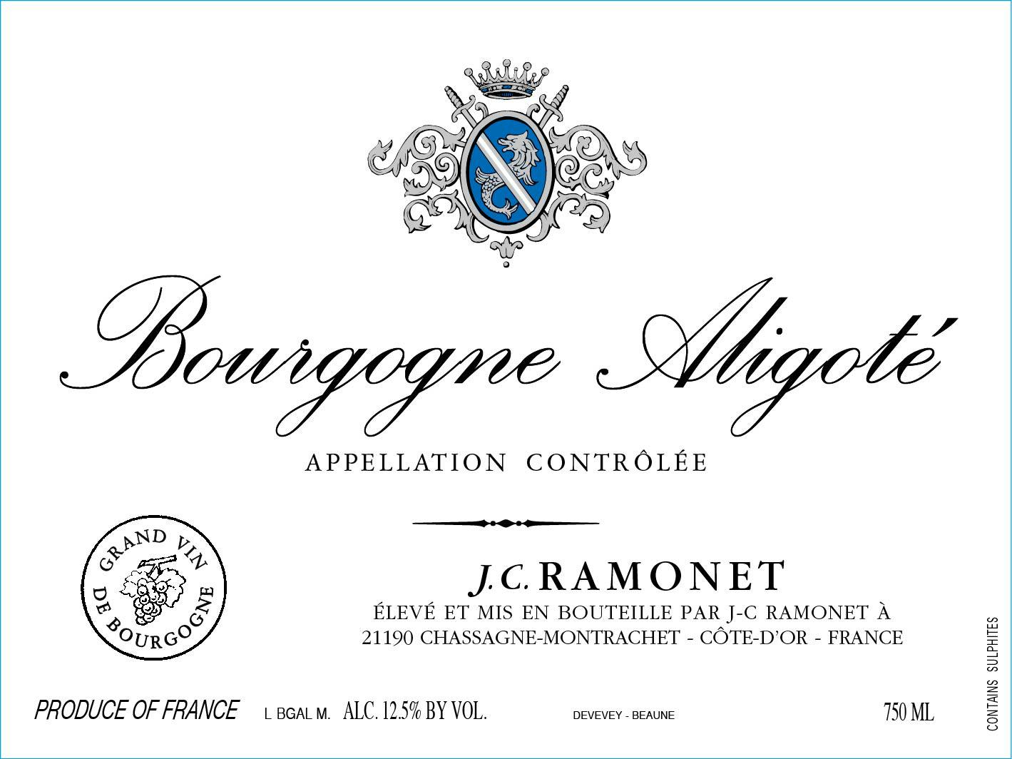 Domaine Ramonet Bourgogne Aligote 2019 750ml - Station Plaza Wine