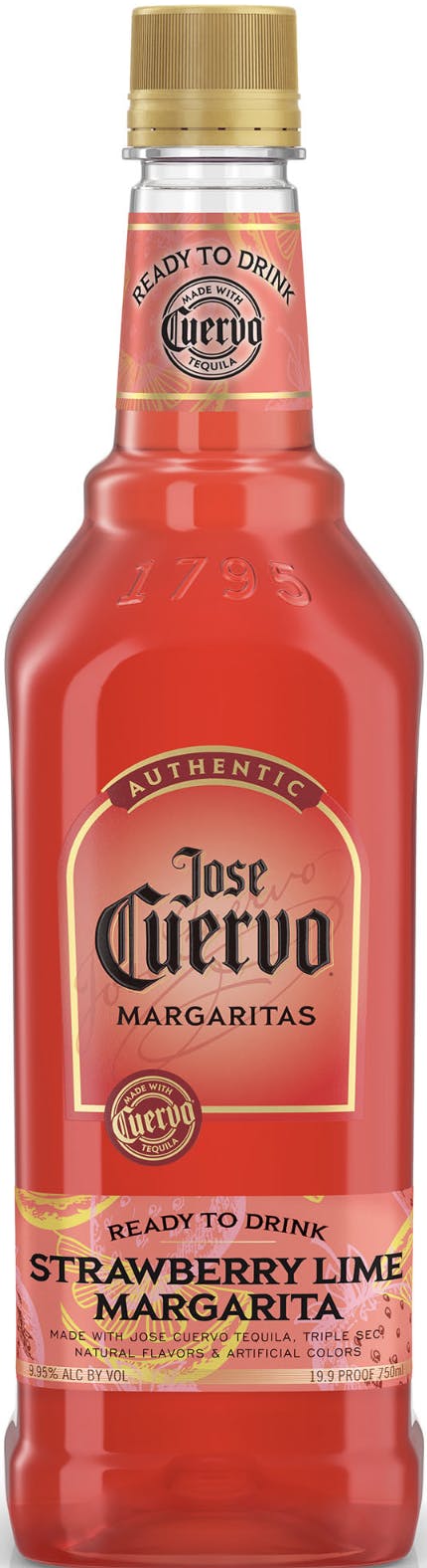 Jose Cuervo Authentic Cuervo Strawberry Lime Margarita 750ml - Bruce ...
