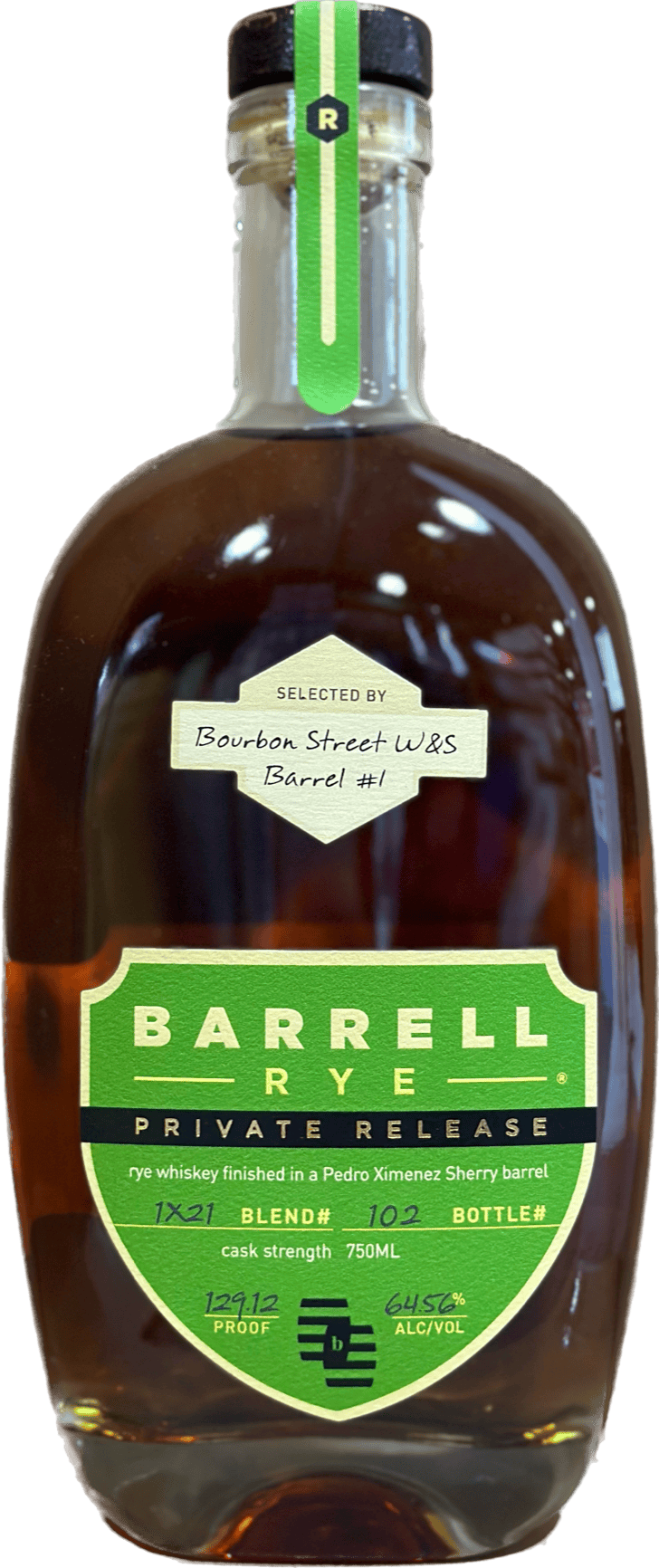 Barrell Craft Spirits "Store Pick" Private Release - Rye Finished in a ...