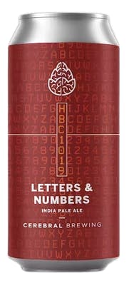 Cerebral Brewing Letters & Numbers IPA 4 pack 16 oz. Can - Argonaut ...