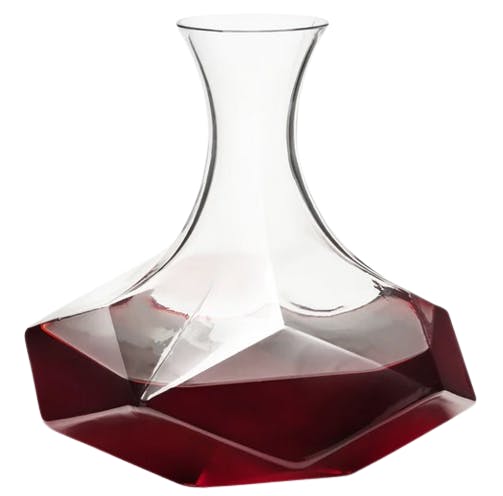 Viski Faceted Crystal Wine Decanter Spirited Wines