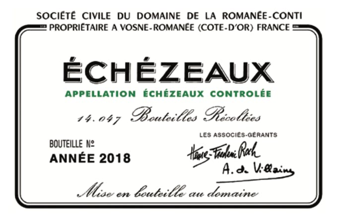 Domaine de la Romanee Conti Echezeaux 2020 - Vicker's Liquors