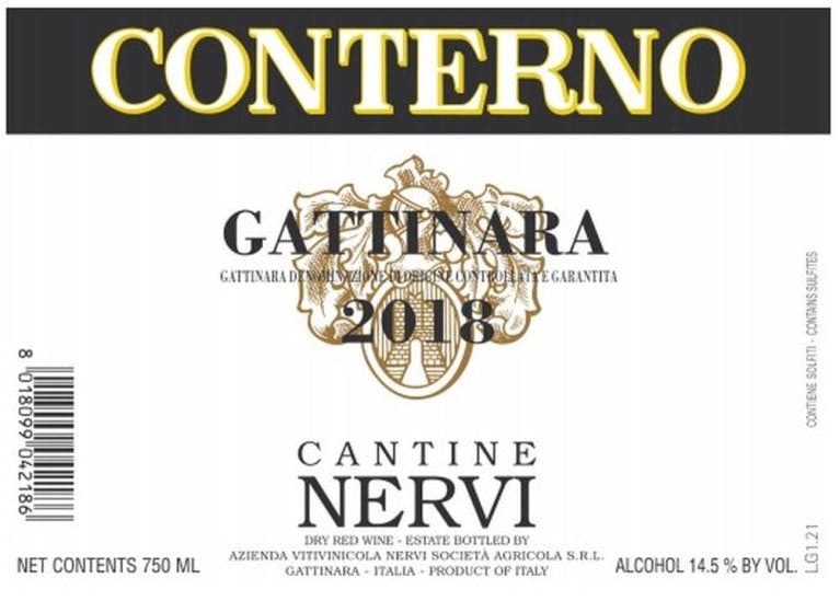 Nervi-Conterno Gattinara 2018 750ml - Argonaut Wine & Liquor
