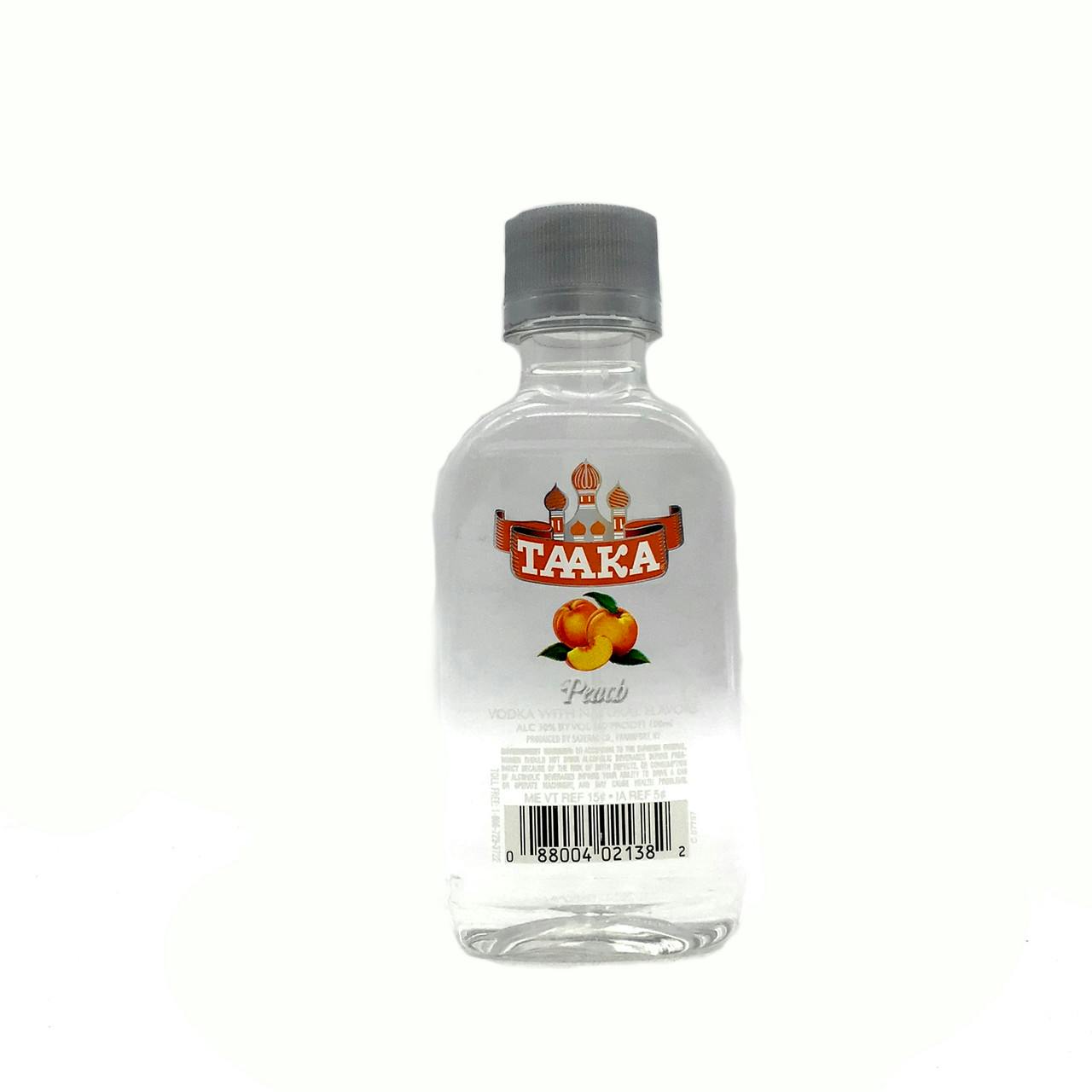 Taaka Peach Vodka 100ml Plastic Bottle - Argonaut Wine & Liquor