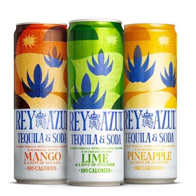 Rey Azul Tequila Seltzer Variety 8 pack 12 oz. Can - Argonaut Wine & Liquor