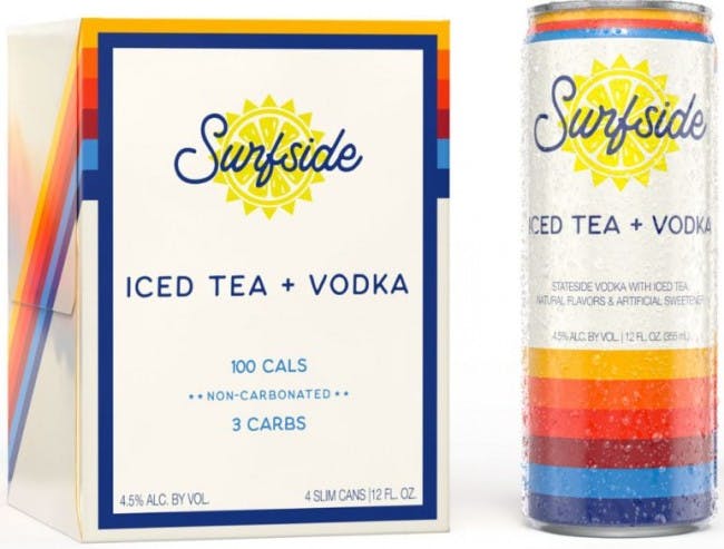 Stateside Surfside Iced Tea Vodka 4 pack 12 oz. Can - Allendale Wine Shoppe