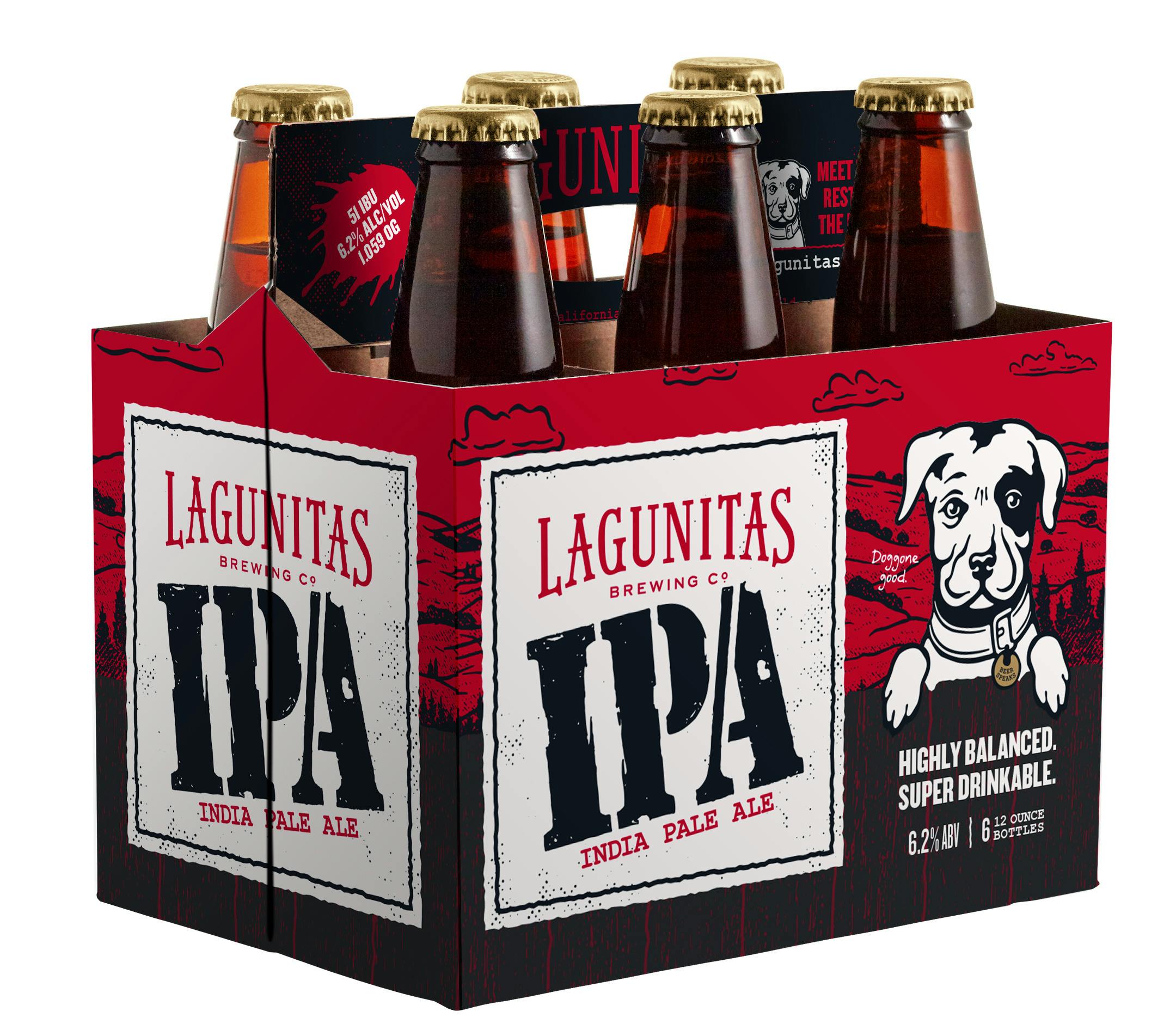 Lagunitas IPA 6 pack 12 oz. Bottle - Yankee Spirits