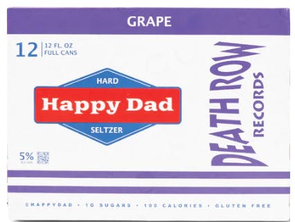 Happy Dad Hard Seltzer Grape Death Row Records 12 pack 12 oz. Can ...