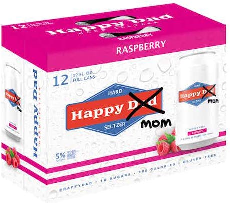 Happy Dad Hard Seltzer Happy Mom Raspberry Seltzer 12 pack 12 oz. Can ...