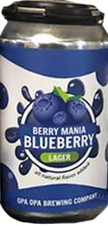 Opa Opa Brewing Berry Mania Blueberry Lager 4 pack 16 oz. Can - Yankee ...