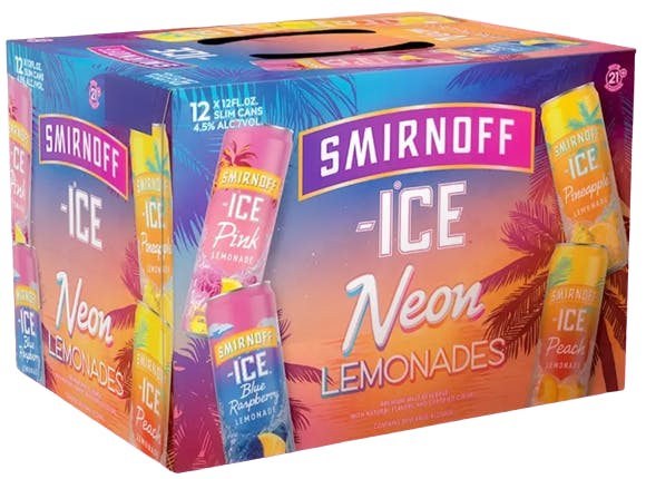 Smirnoff Ice Neon Lemonades Variety Pack 12 pack 12 oz. Can - Bruce ...