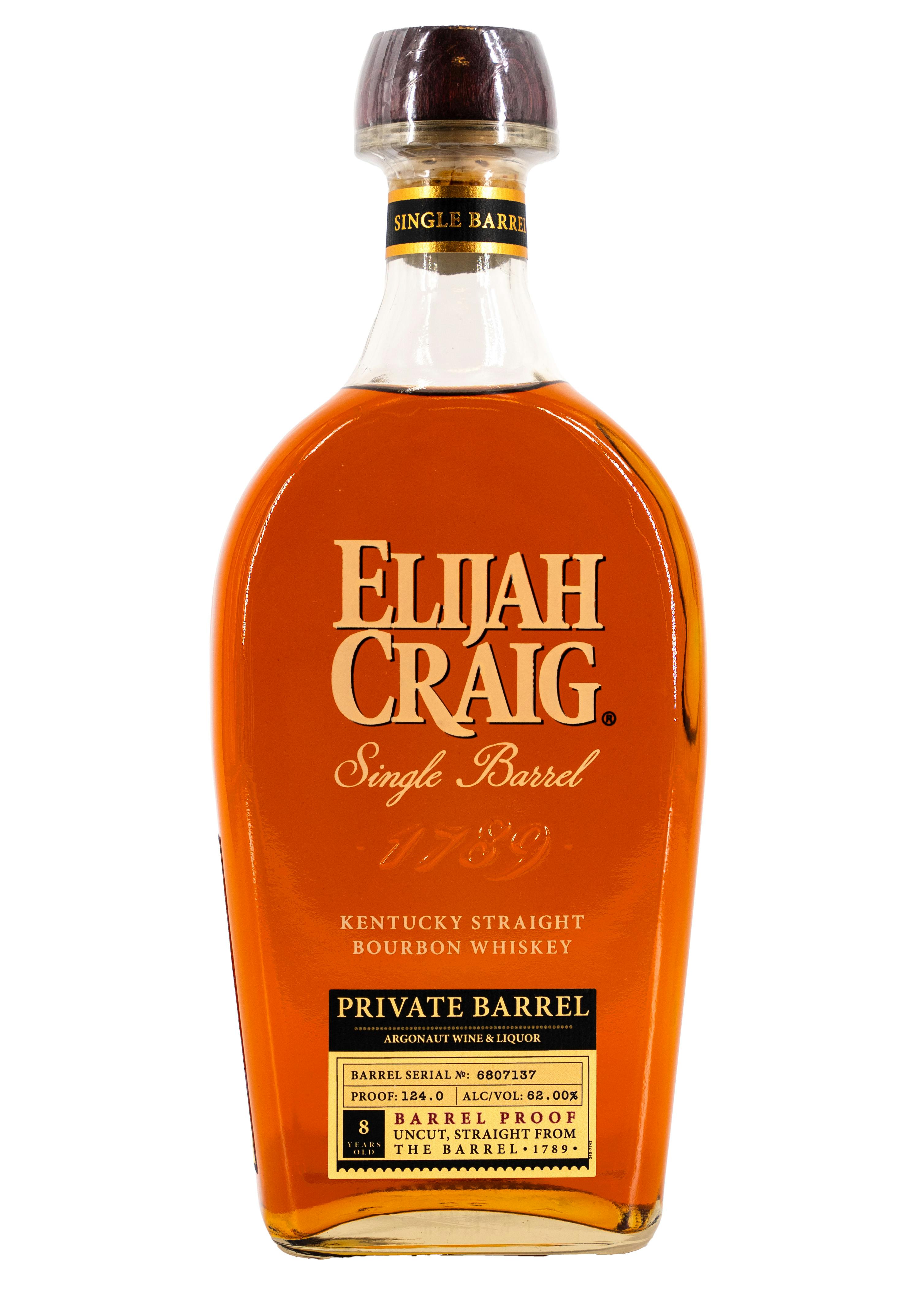 Elijah Craig Store Pick Barrel Proof Kentucky Straight Bourbon Whiskey ...