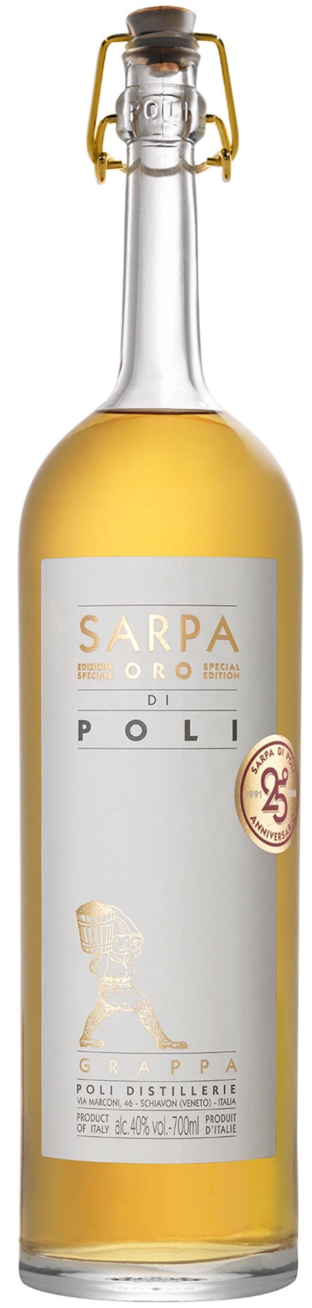Jacopo Poli Sarpa Oro di Poli Grappa 700ml - Bouharoun's Fine Wines ...