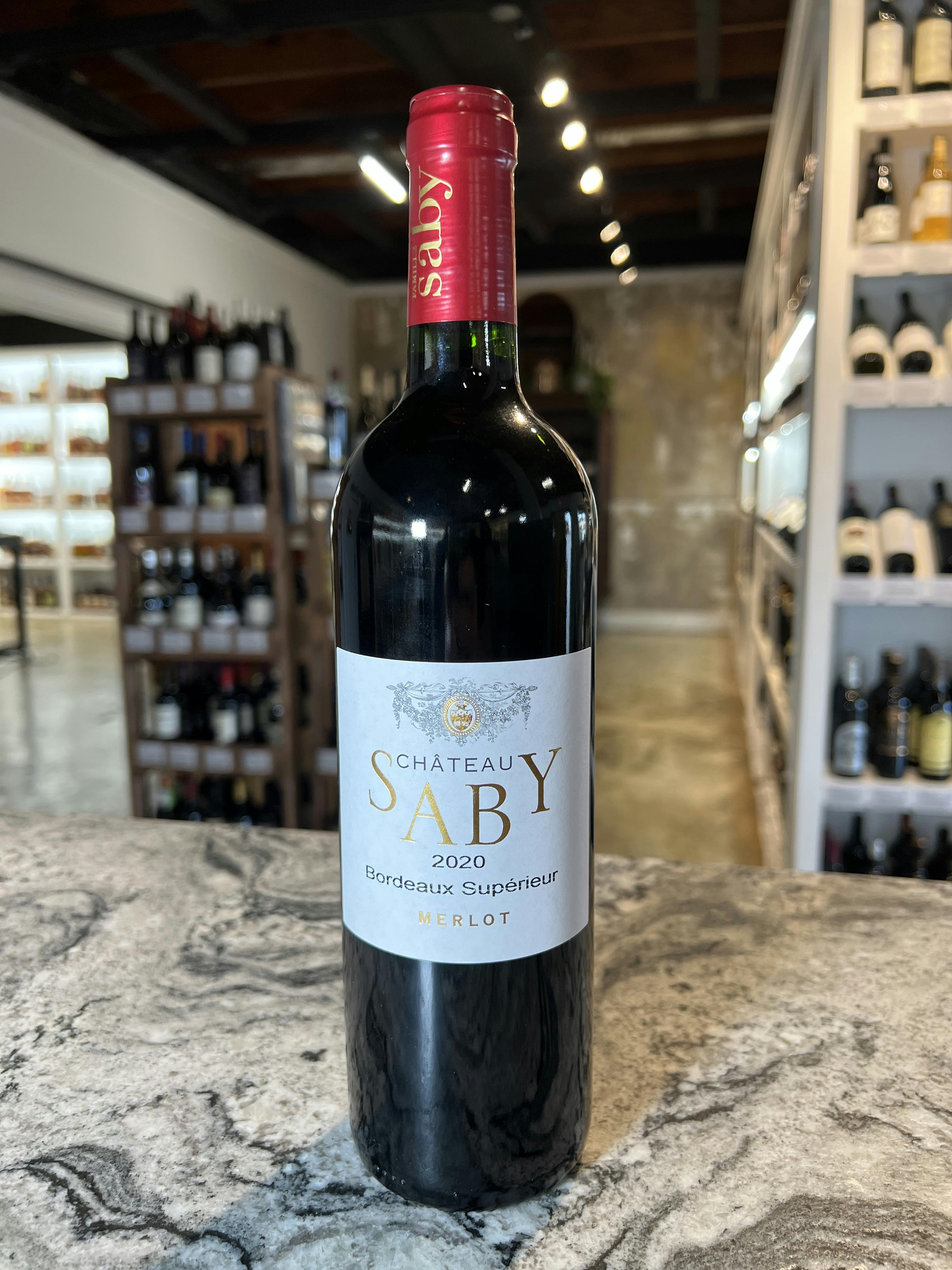 Château Saby Bordeaux Supérieur Merlot 750ml - Tonic Bottle & Cork