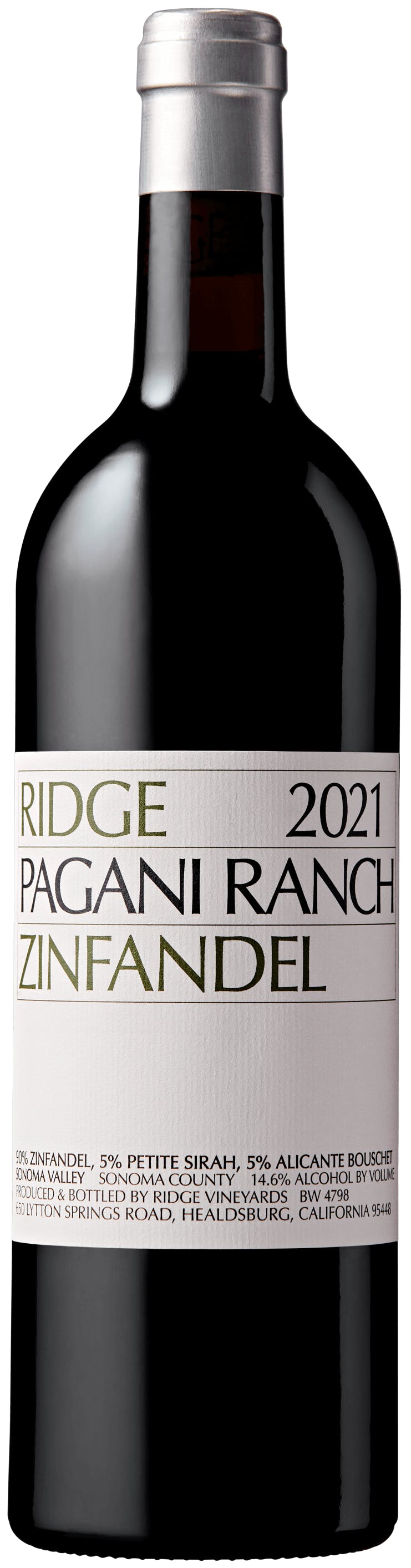 Ridge Vineyards Pagani Ranch Zinfandel 2021 750ml - Vine Republic
