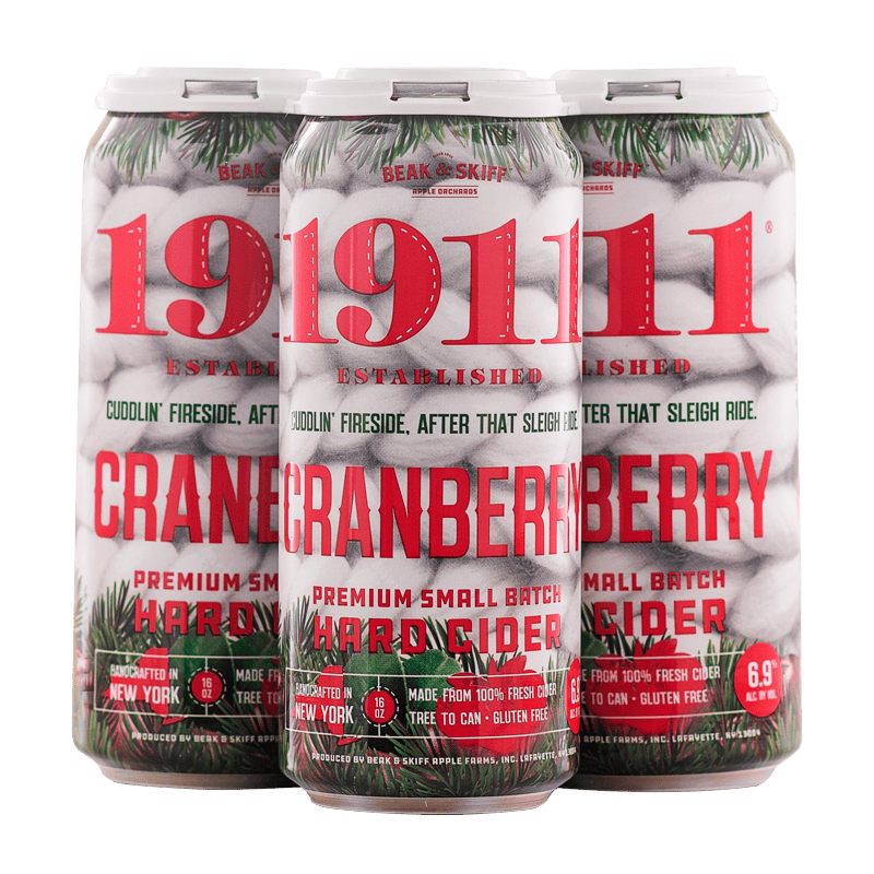 1911 Spirits Cranberry Hard Cider 4 pack 16 oz. Bottle - Petite Cellars