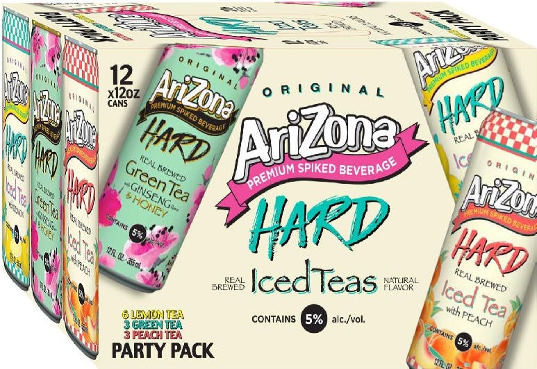 AriZona Hard Tea Variety Pack 12 pack 12 oz. Can - Yankee Spirits
