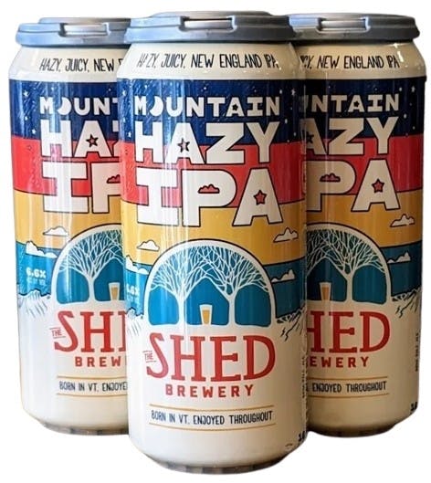 The Shed Brewery Mountain Hazy IPA 4 pack 16 oz. Can - Yankee Spirits