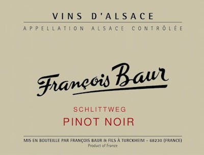 Francois Baur Schlittweg Pinot Noir 2023 750ml - Bottle Shop of Spring Lake