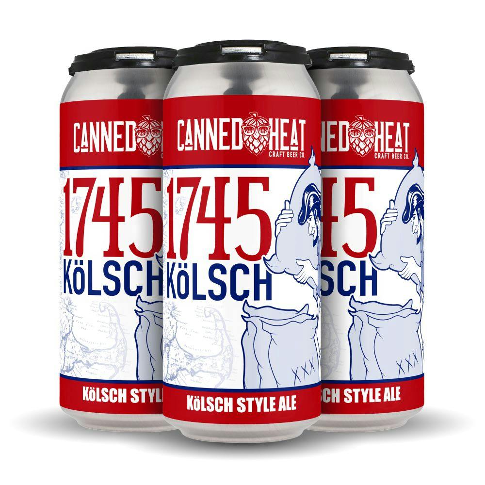 Canned Heat Beer 1745 Kolsch 4 pack 16 oz. Can - Yankee Spirits