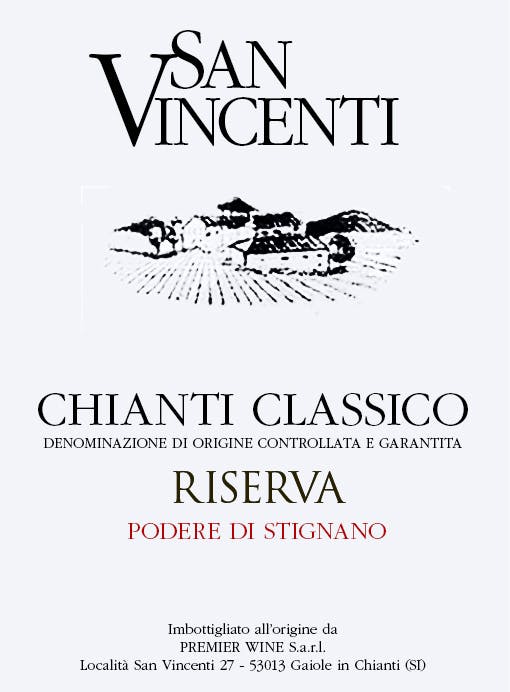 San Vincenti Chianti Classico Reserva 2019 750ml - Stirling Fine Wines
