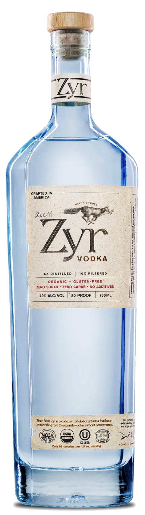 Zyr Ultra Smooth American Vodka 750ml - Vine Republic