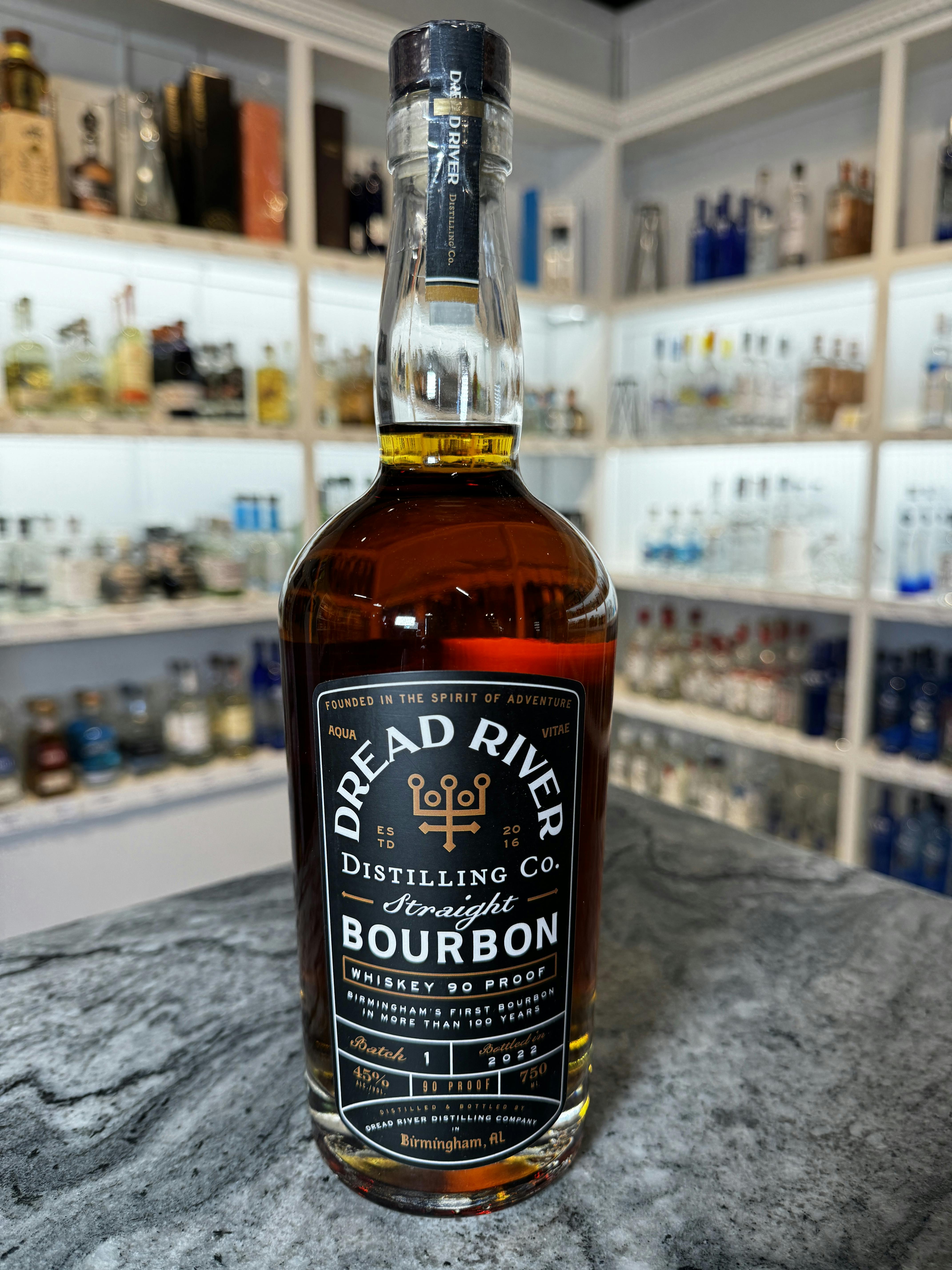 Dread River Distilling BOURBON 90 PR. 2 YR. 750ml - Tonic Bottle & Cork