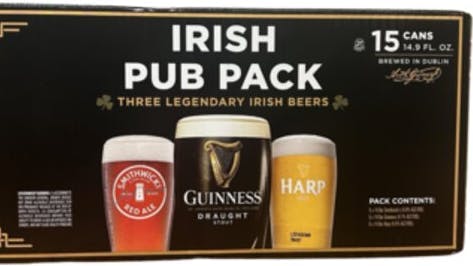 Guinness Irish Pub Variety Pack 15 pack 14 oz. Can - Joe Canal's ...
