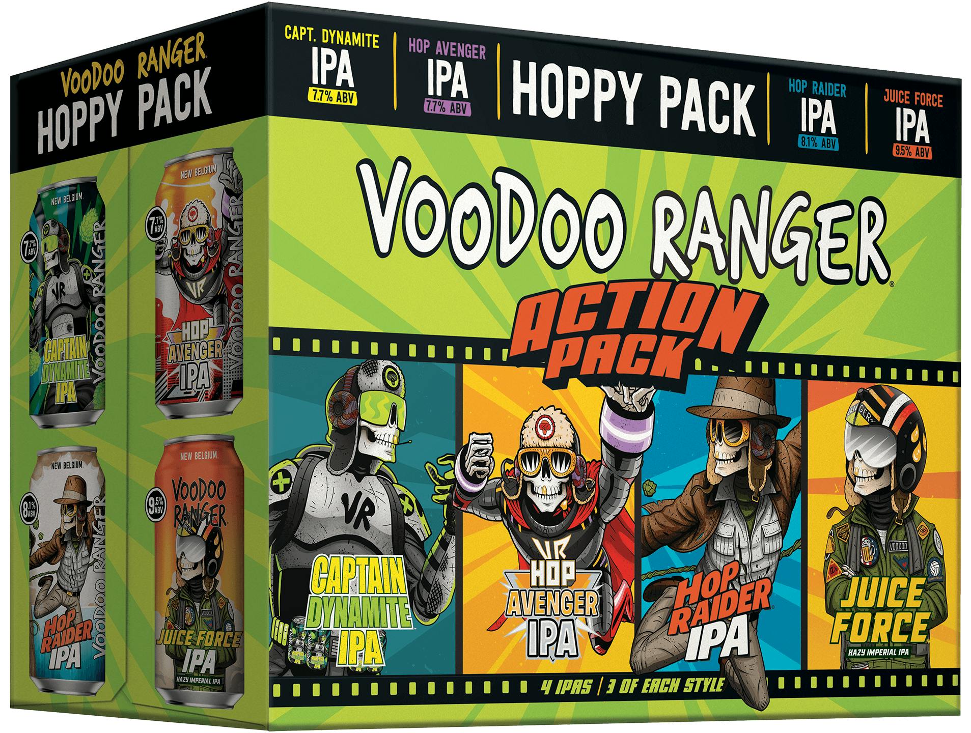 New Belgium Voodoo Ranger Action Pack Variety 12 pack 12 oz. Can ...