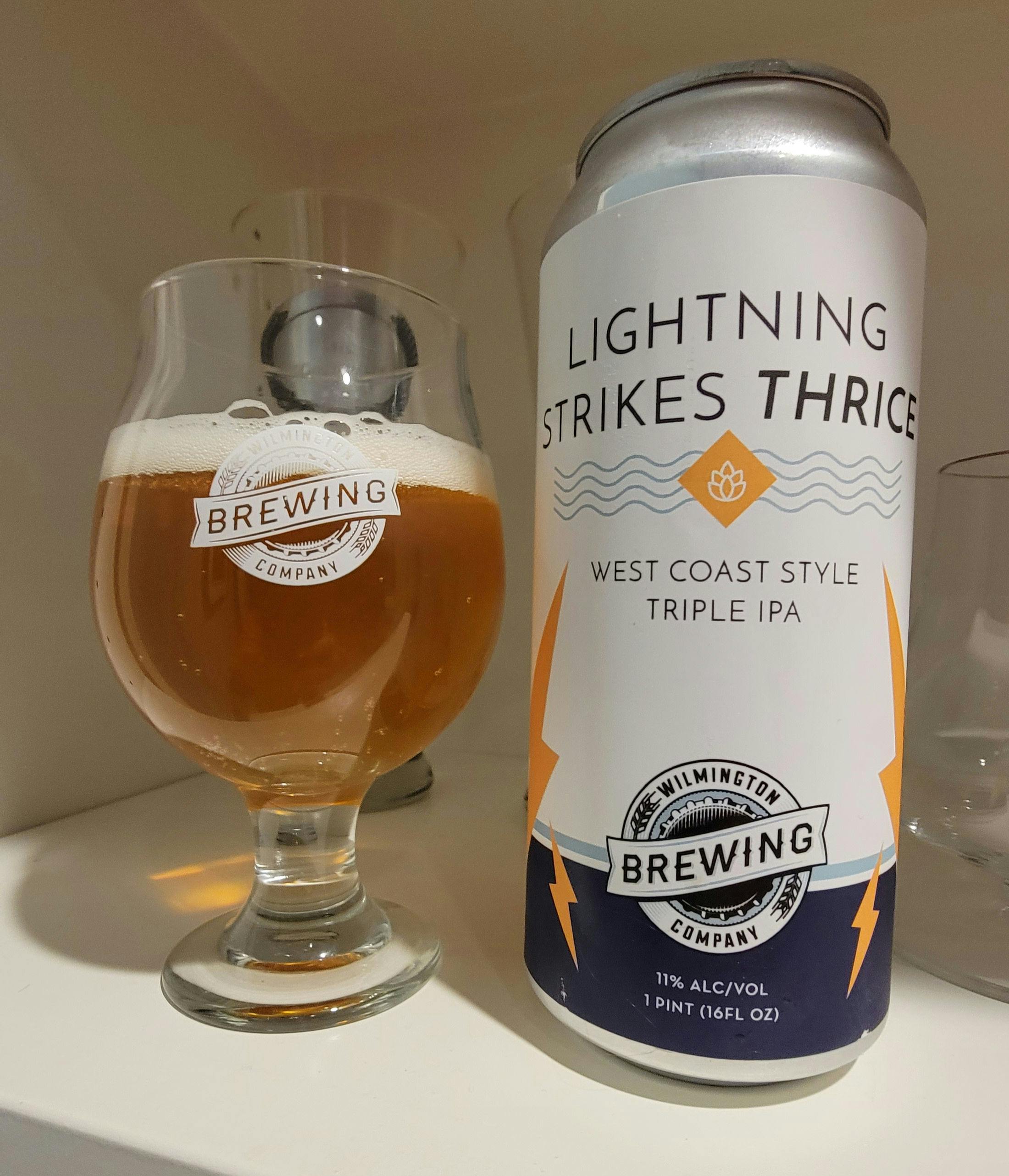 Wilmington Brewing Company Lightning Strikes Thrice WC Triple IPA 16 oz ...