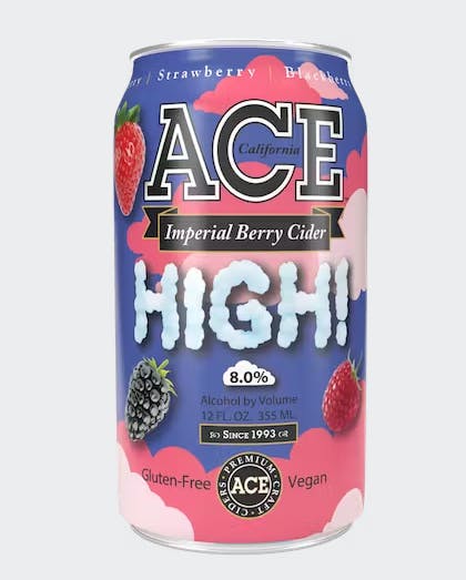 Ace Cider High Imperial Berry Cider 6 pack 12 oz. Can - Yankee Spirits