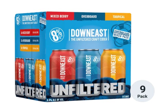 Downeast Cider House Overboard Mix Pack 9 pack 12 oz. Can - Yankee Spirits