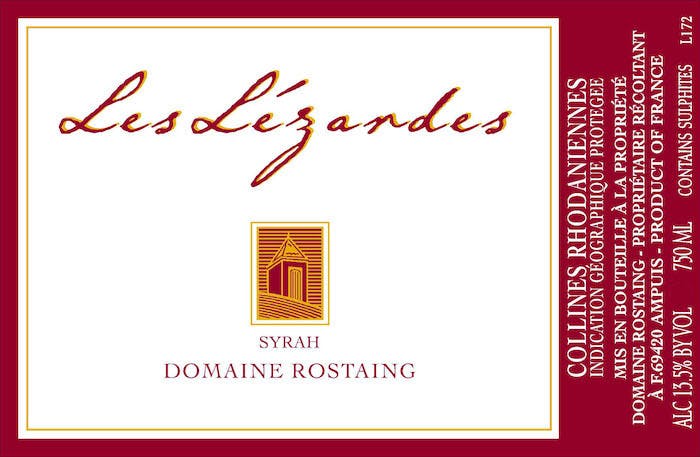 Rene Rostaing Les Lézardes Syrah 2019 750ml - Liquors Inc.