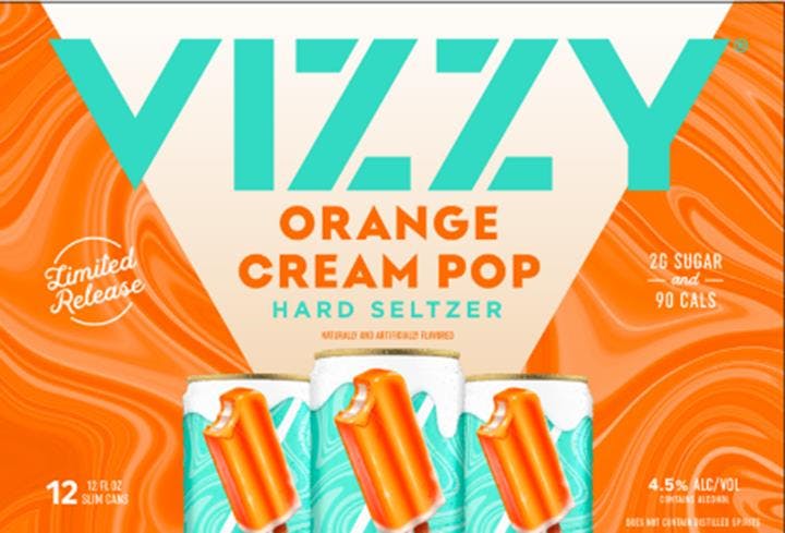 Vizzy Hard Seltzer Orange Cream Pop 12 pack 12 oz. Can - Yankee Spirits