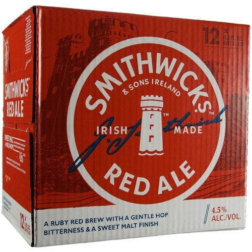 Smithwick's Red Irish Ale 12 pack 12 oz. Bottle - Argonaut Wine & Liquor