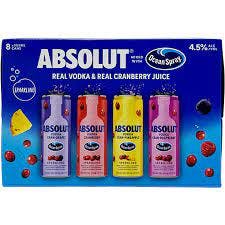 Absolut Ocean Spray Variety Pack 8 pack 355ml Can - Yankee Spirits
