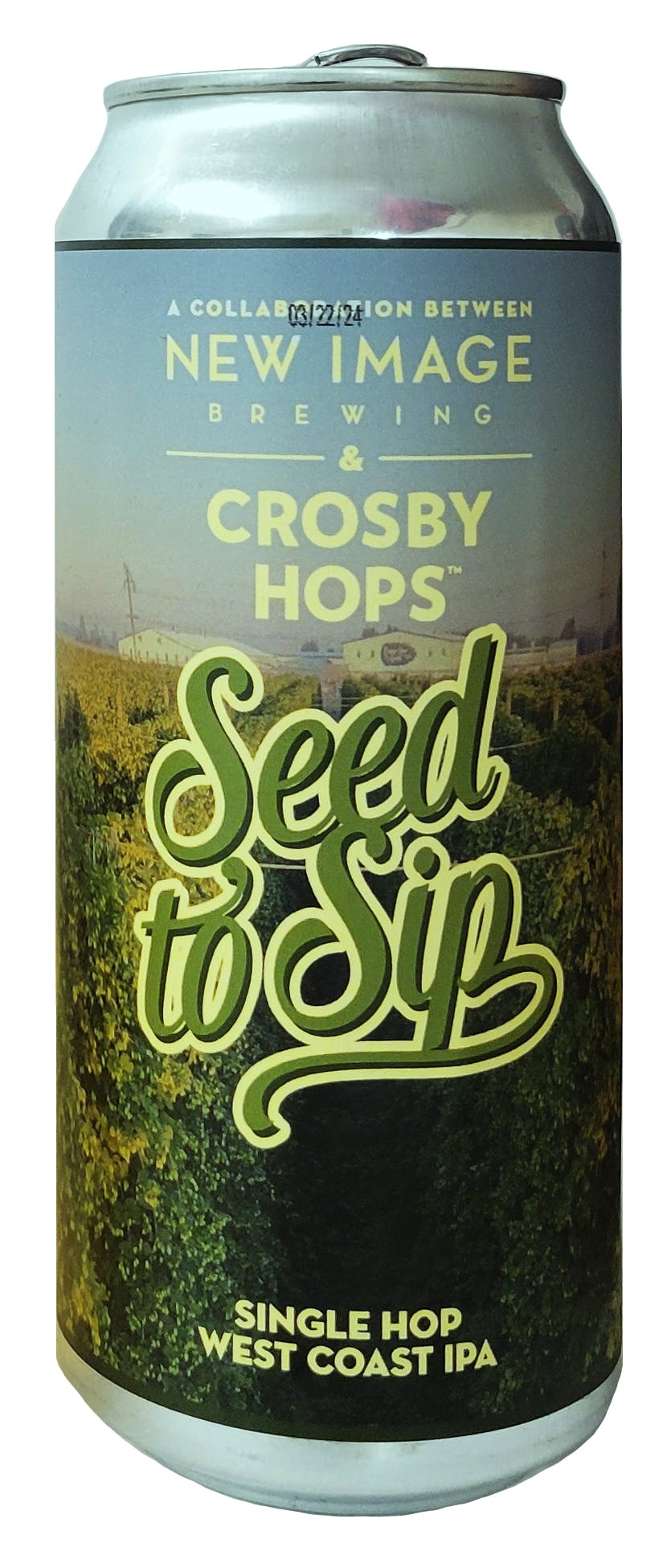 New Image Brewing Seed to Sip collab w/ Crosby Hops 4 pack 16 oz. Can ...
