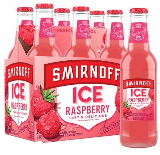 Smirnoff Ice Raspberry 6 pack 11.2 oz. Bottle - Yankee Spirits