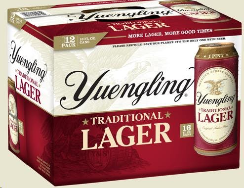 Yuengling Traditional Lager 12 pack 16 oz. Can - Yankee Spirits