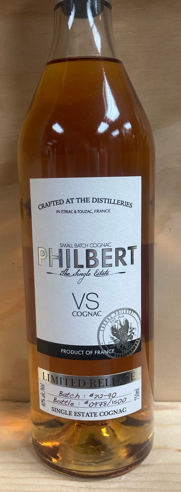 Philbert Single Estate VS Cognac 750ml - Domaine Franey