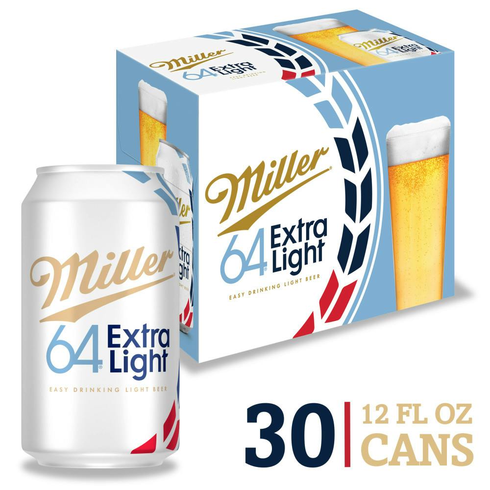 Miller 64 Extra Light 30 pack 12 oz. Can - Yankee Spirits