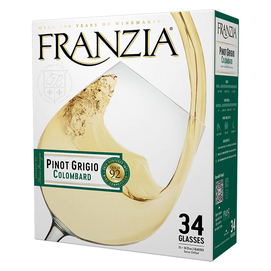 Franzia Pinot Grigio / Colombard 5L Box - Yankee Spirits