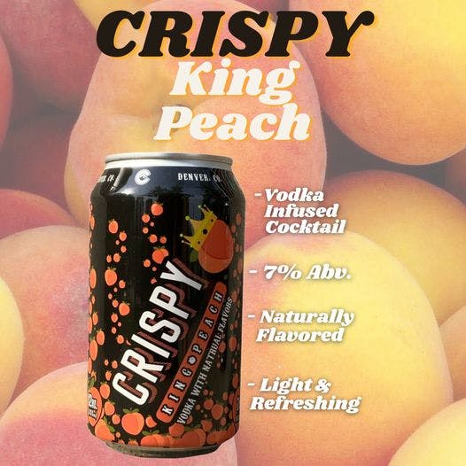 Crispy Cocktails King Peach 4 pack 12 oz. Can - Argonaut Wine & Liquor