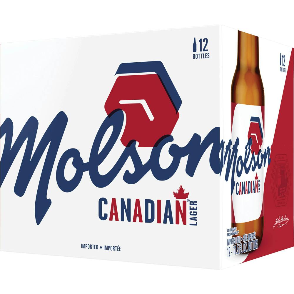 Molson Canadian 12 pack 11.5 oz. Bottle - Yankee Spirits