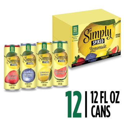 Simply Beverages Spiked Lemonade Variety 12 pack 12 oz. Can - Yankee ...
