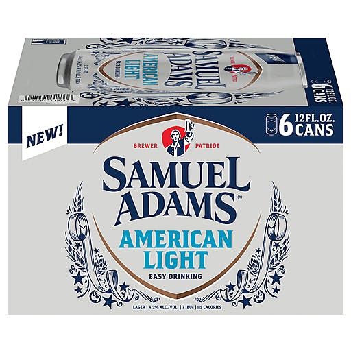 Samuel Adams American Light 6 pack 12 oz. Can - Yankee Spirits